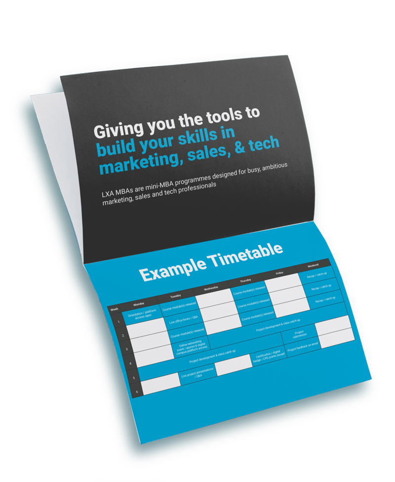 LXA MBA: Marketing Technology (MarTech) Essentials | Martech elearning